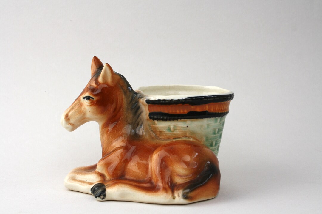 Vintage Ceramic Colt Planter, Japan Mid-century Decor - Etsy
