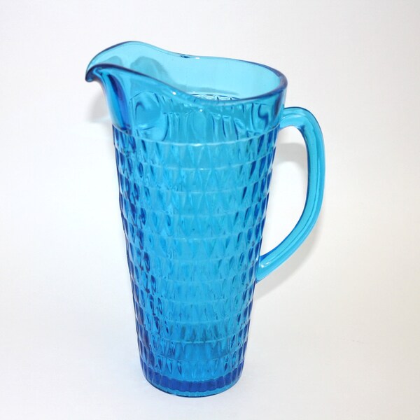 Blue Glass Pitcher - Etsy