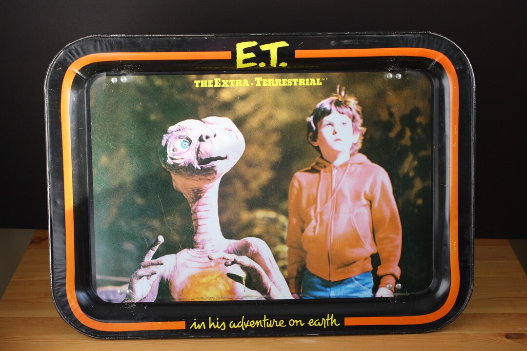 Vintage 1980s ET the Extra Terrestrial TV Tray Retro Movie Memorabilia ...