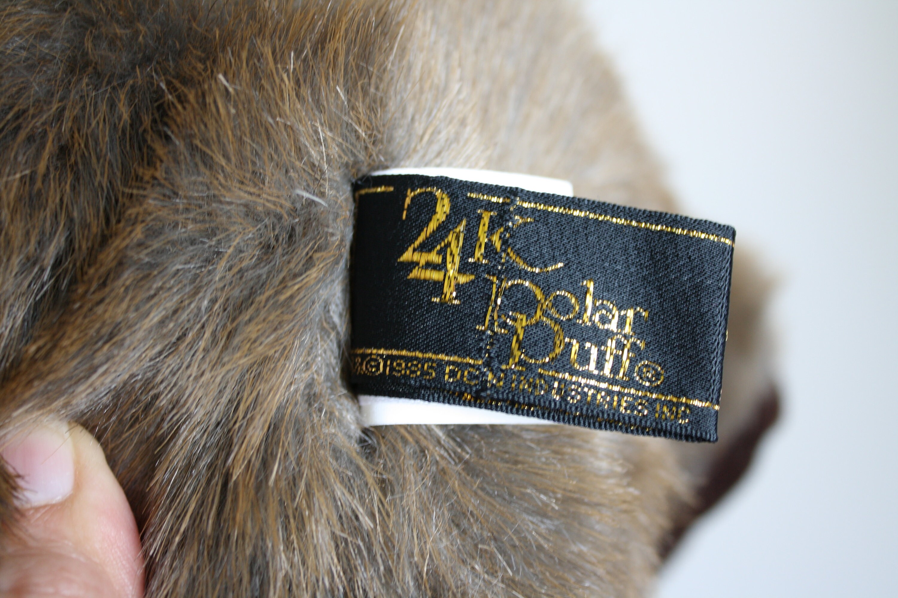 Vintage 1985 24K Polar Puff Teddy Bear Corkie Brown Bear Plushie Toy ...