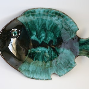 Vintage BMP Blue Mountain Pottery Fish Platter 3 Trees Logo - Etsy