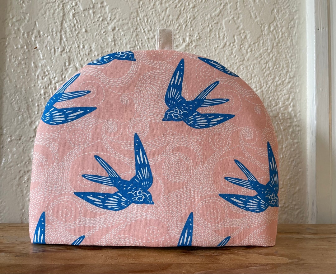 5 Sizes Artisanal Luxe Tea Cozy Beautiful Blue Swifts - Etsy