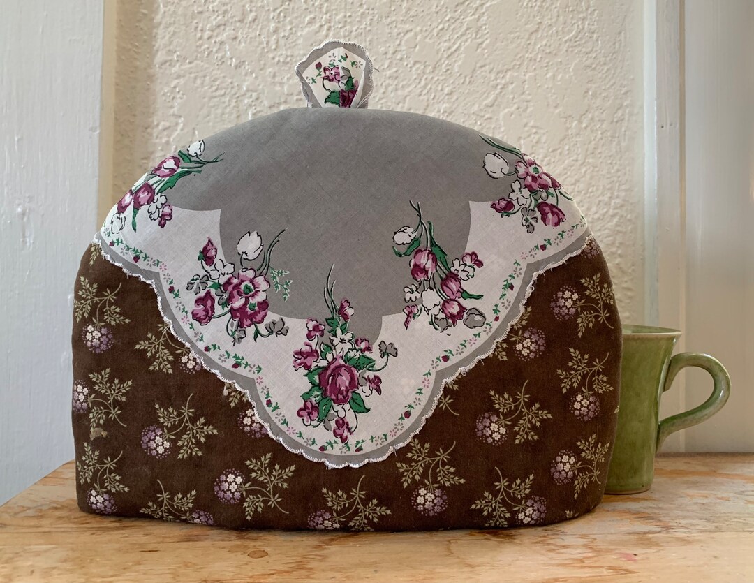 1 Medium Large Ready to Ship - Artisanal Luxe Tea Cozy - Up-cycled Gray ...