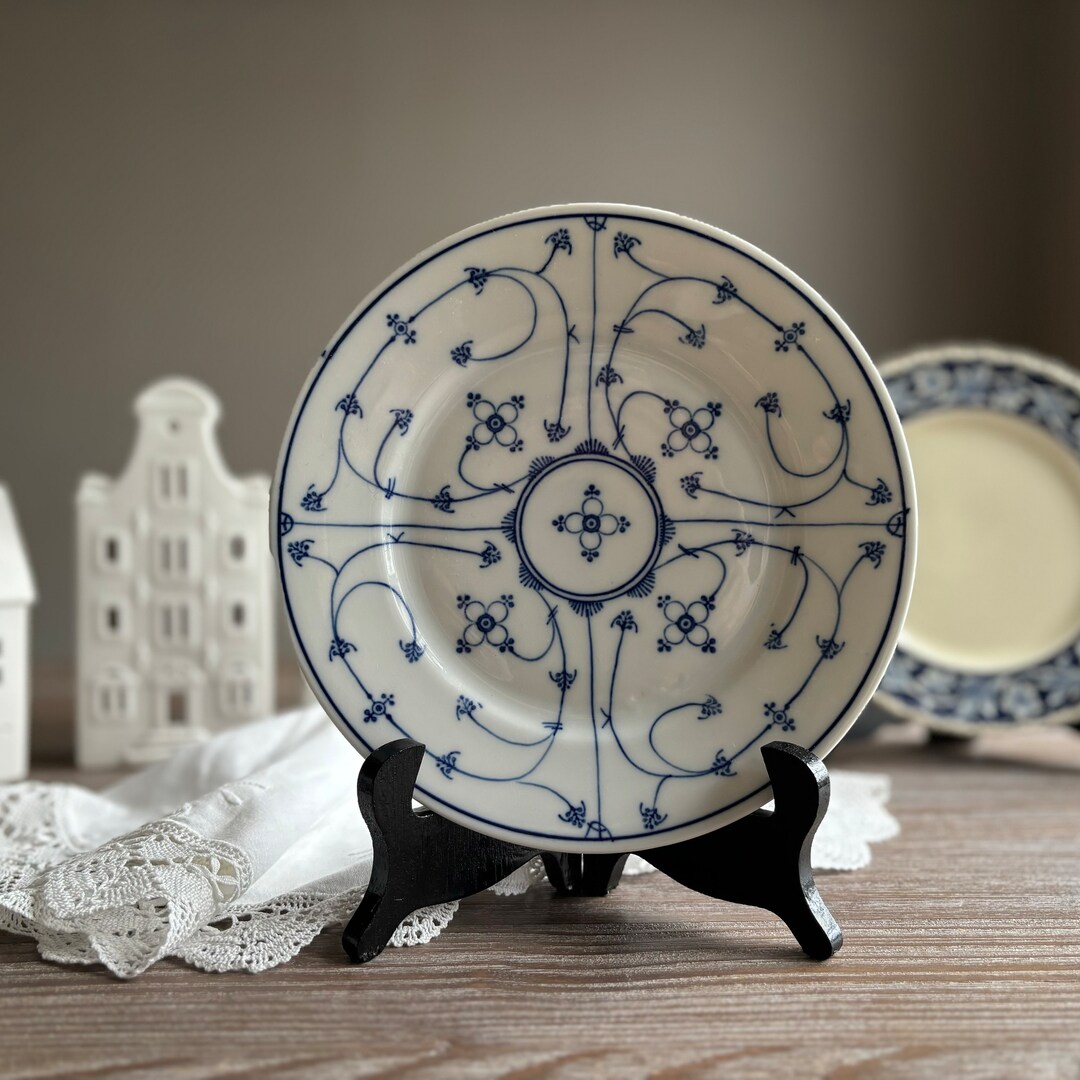 Vintage Side Bread Plate, 8" Desert Plate, Blau Saks Ceramic Porcelain ...