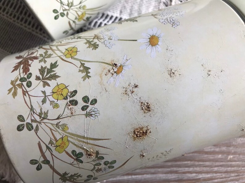 Vintage Floral Kitchen Storage Containers Set of 2 Botanical | Etsy