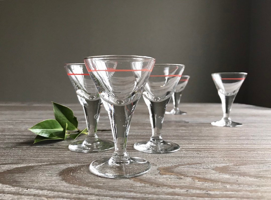 Vintage Vodka Liqueur Glasses Set of 6 Tiny Small Glasses - Etsy