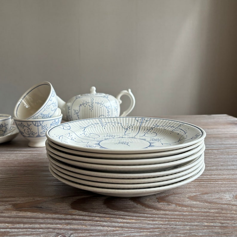 Vintage Large 10" Eating Plate Copenhague, Ironstone Plate, BOCH La ...