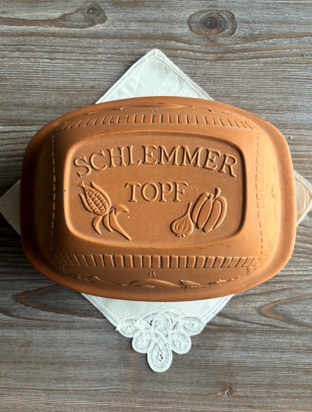 W Germany Schlemmertopf Clay Pot With Lid, Vintage Mid Century Food ...