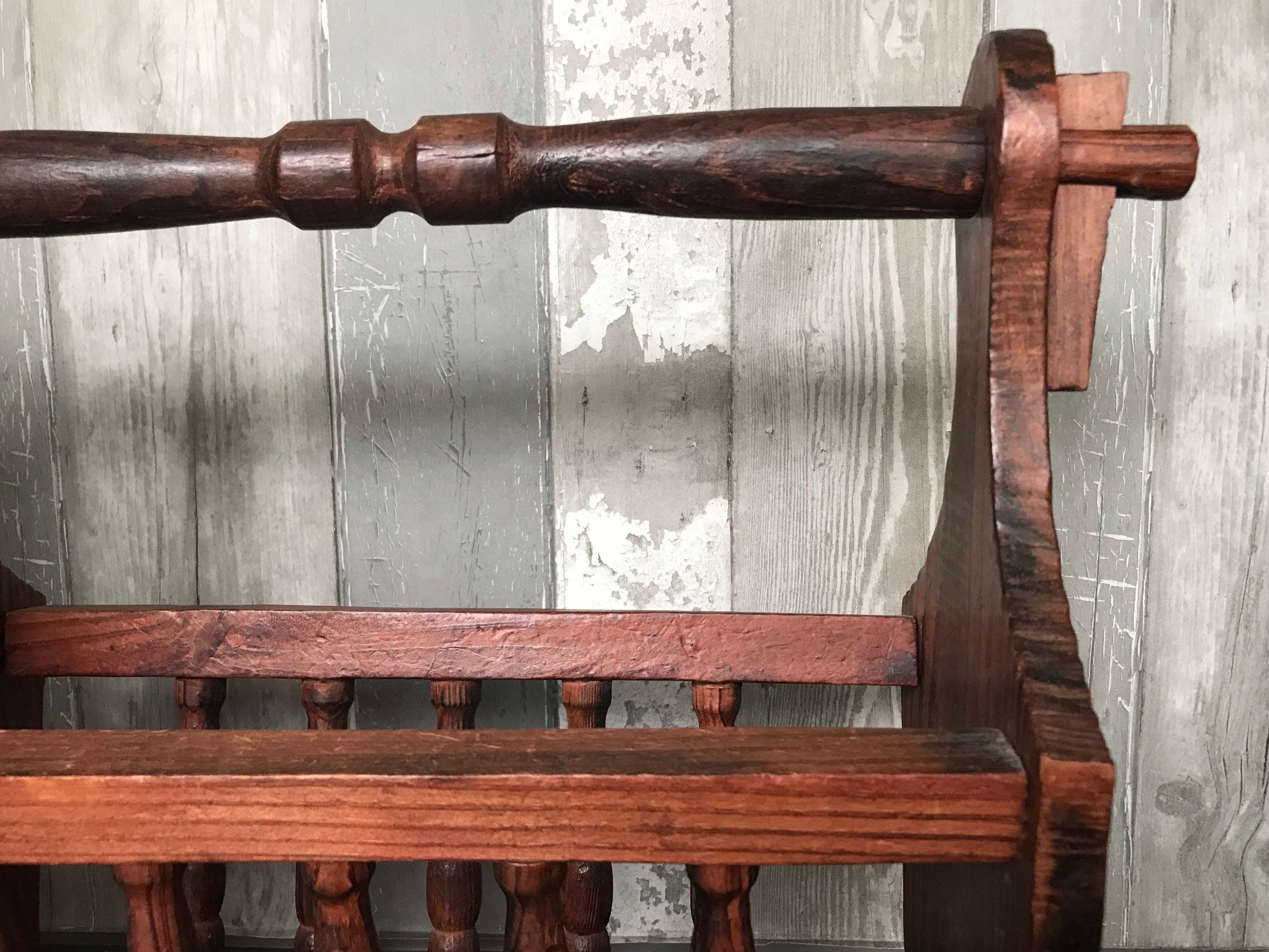 Vintage Wooden Newspaper Holder Wooden Magazine Rack Dark | Etsy