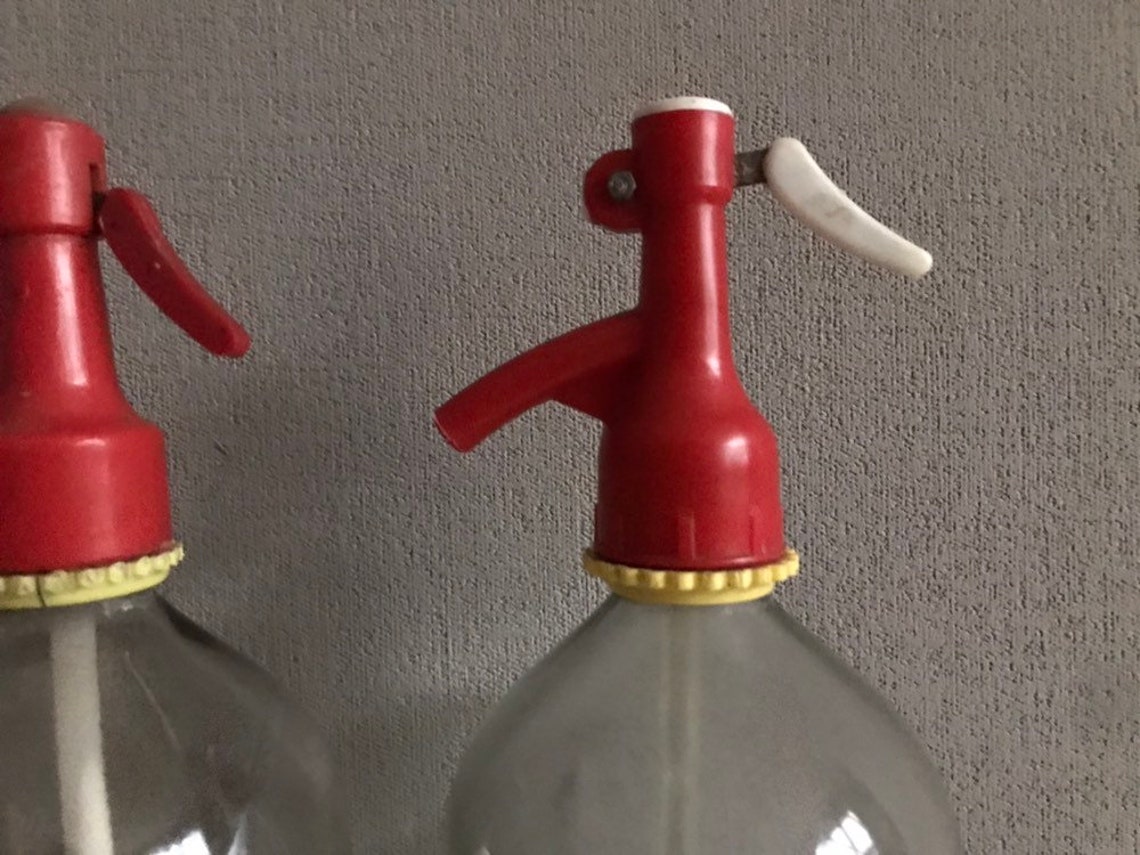 Vintage Soda Siphon, Syphon Seltzer Bottle, Glass Bottles, Mid Century ...