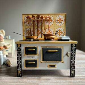 Vintage Kitchen Set Play, Play Kitchen Toy, Doll House Miniatures ...