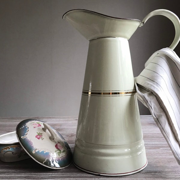 Enamel Pitcher - Etsy