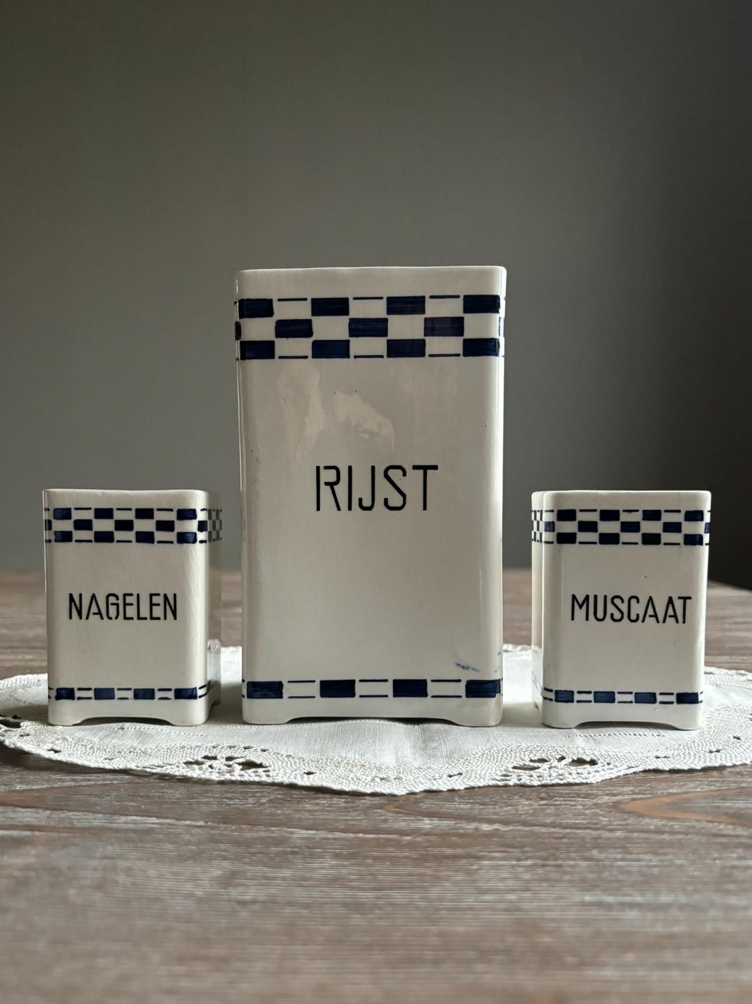 Antique Ceramic Kitchen Storage Containers Without Lids, Art Deco ...