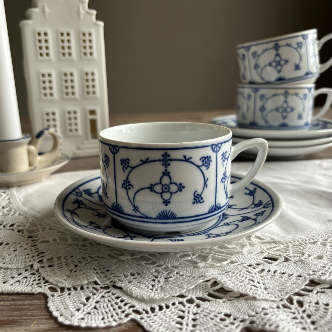 German Vintage Blau Saks Tea Cup With Saucer, Jager Eisenberg Original ...