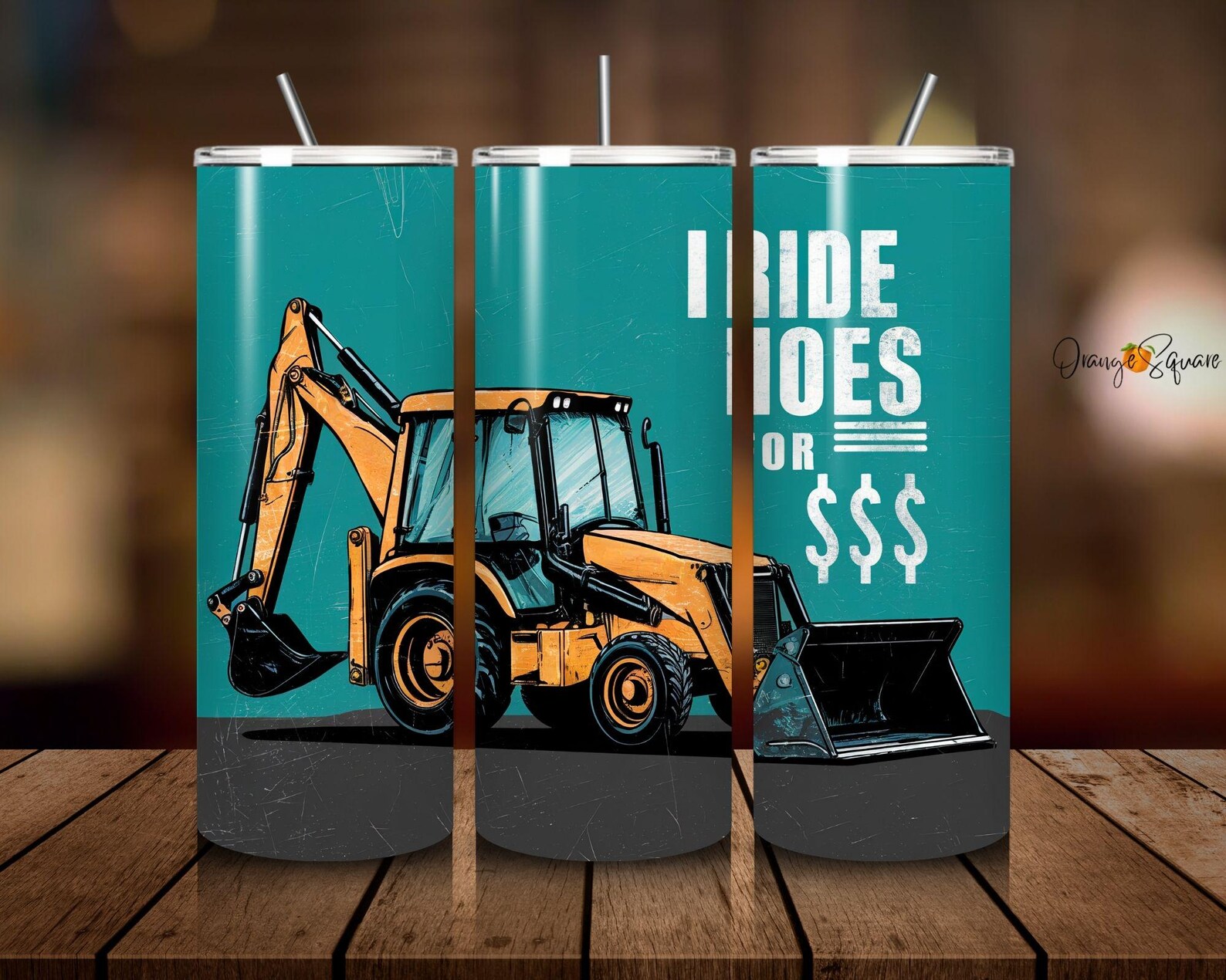 Funny Backhoe Construction Tumbler Wrap Sublimation Png-excavator 20oz ...
