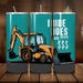 Funny Backhoe Construction Tumbler Wrap Sublimation Png-excavator 20oz ...