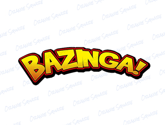 Bazinga Retro Pop Art Comic Text Sublimation Waterslide | Etsy