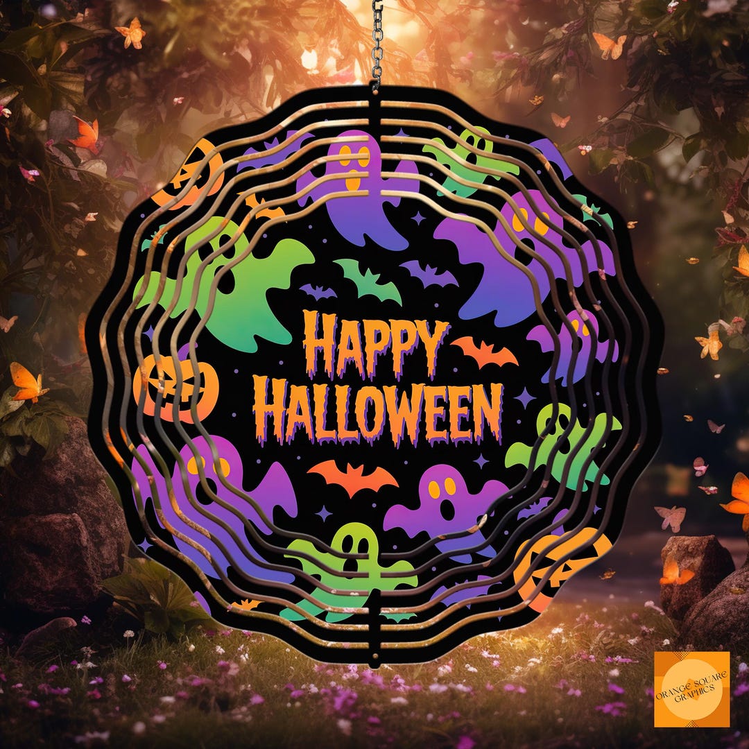 Happy Halloween Ghosts Wind Spinner Sublimation PNG | Clipart Design ...