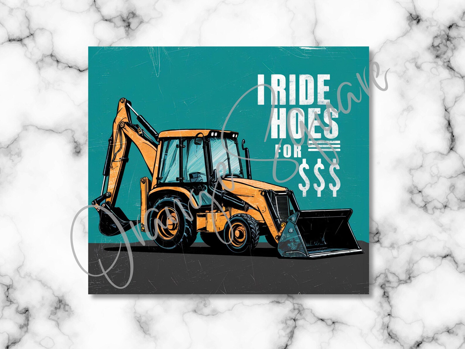 Funny Backhoe Construction Tumbler Wrap Sublimation Png-excavator 20oz ...