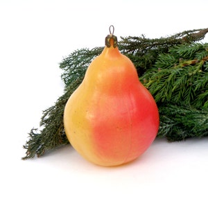 Pear Christmas Glass Ornament Fruit Christmas Tree Decoration Hand ...