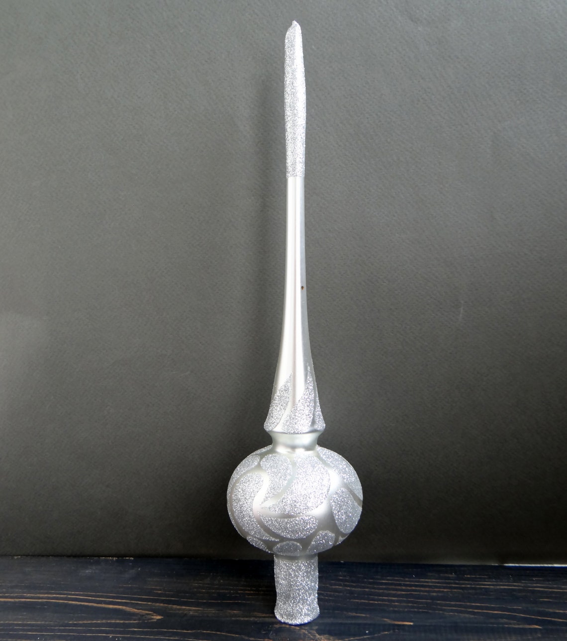 New Glitter Tree Top White Silver Tree Topper Tree Trim Tip on | Etsy