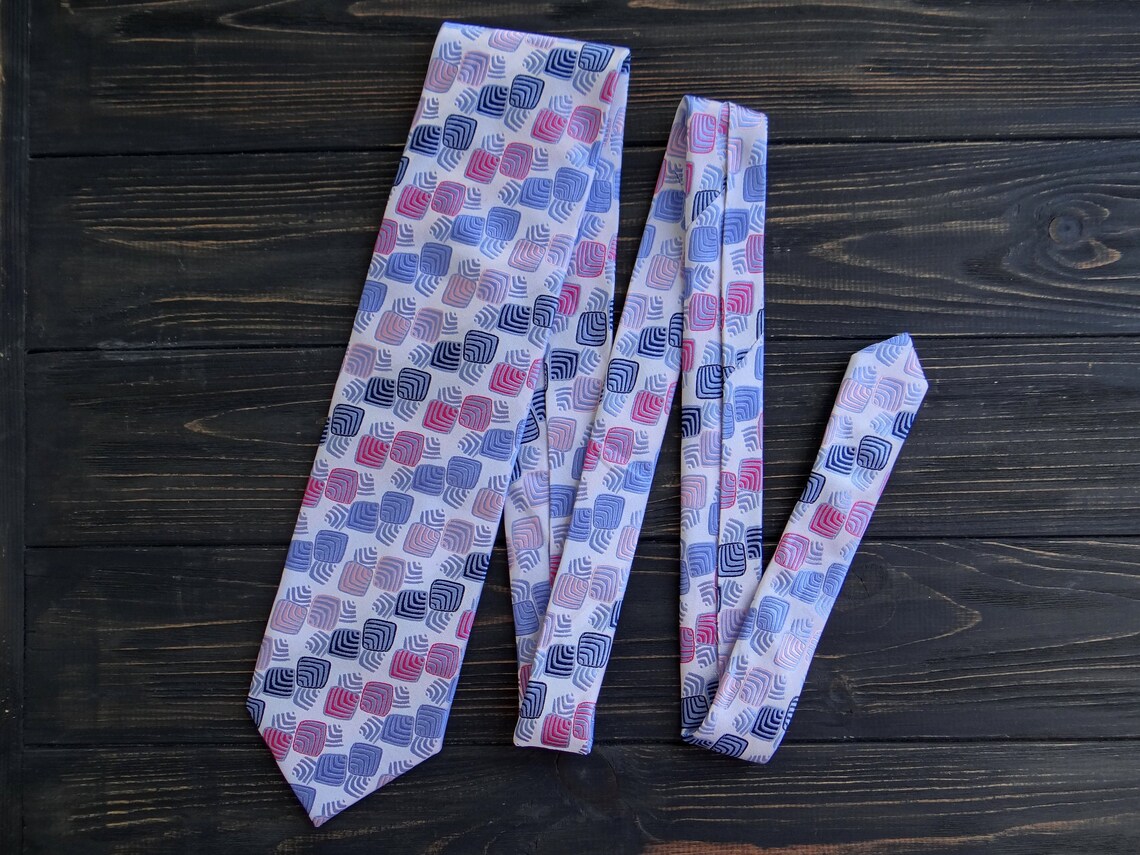 Batistini Wedding Tie Abstract Print Lilac Tie Groomsmen - Etsy
