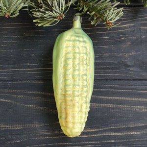 Yellow Corn Christmas Glass Ornament Christmas Tree Decorations Vintage ...