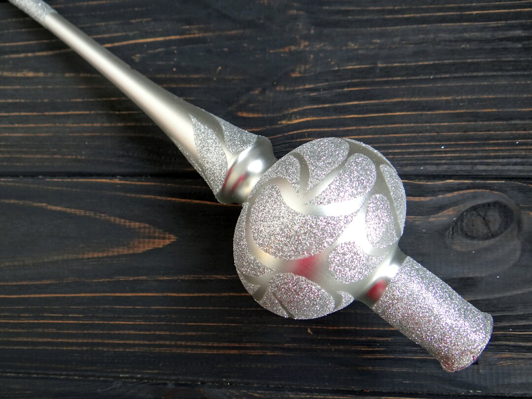 New Glitter Tree Top White Silver Tree Topper Tree Trim Tip on - Etsy