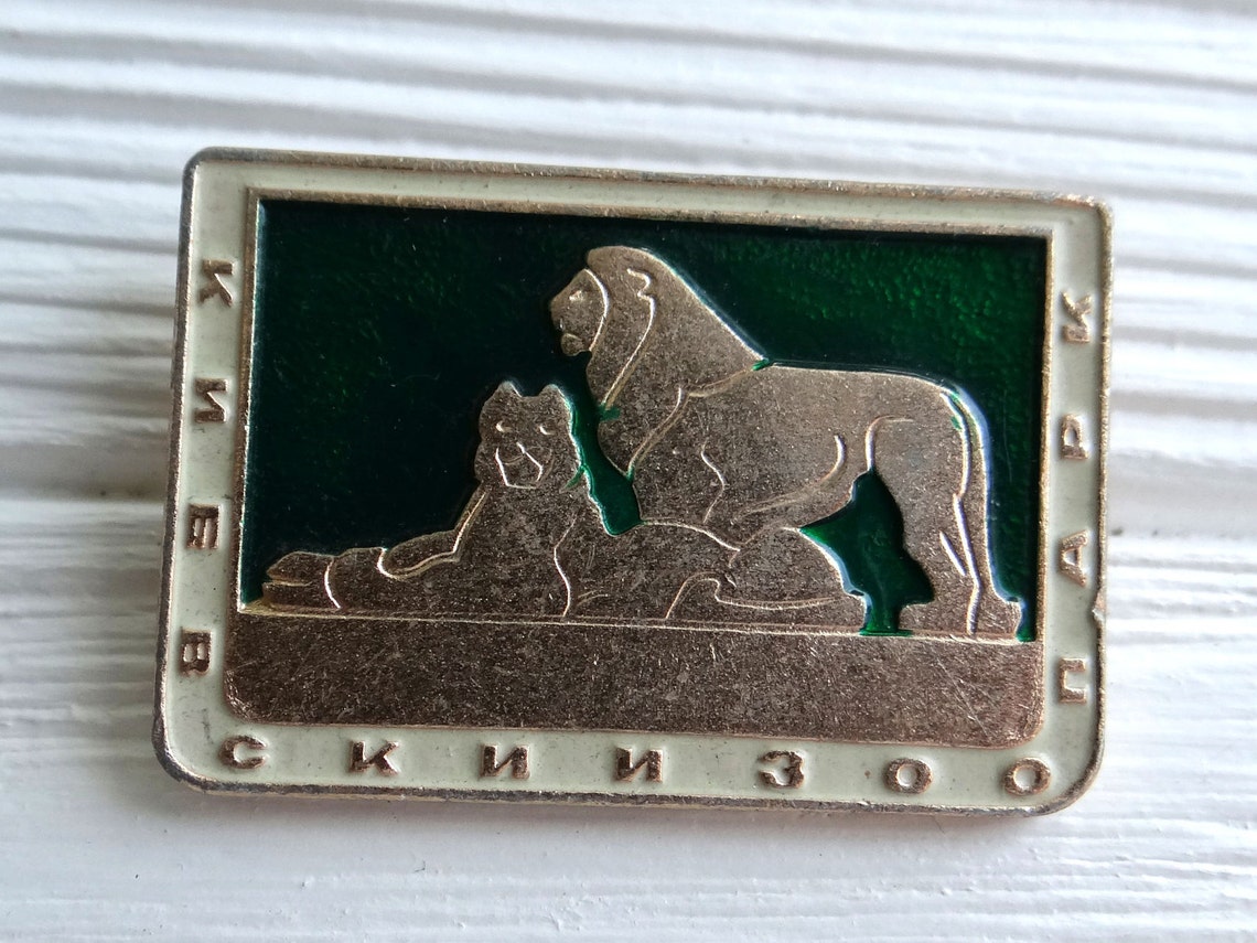 Enamel Pins With Animal Vintage Soviet Set of 8 Metal Badges | Etsy