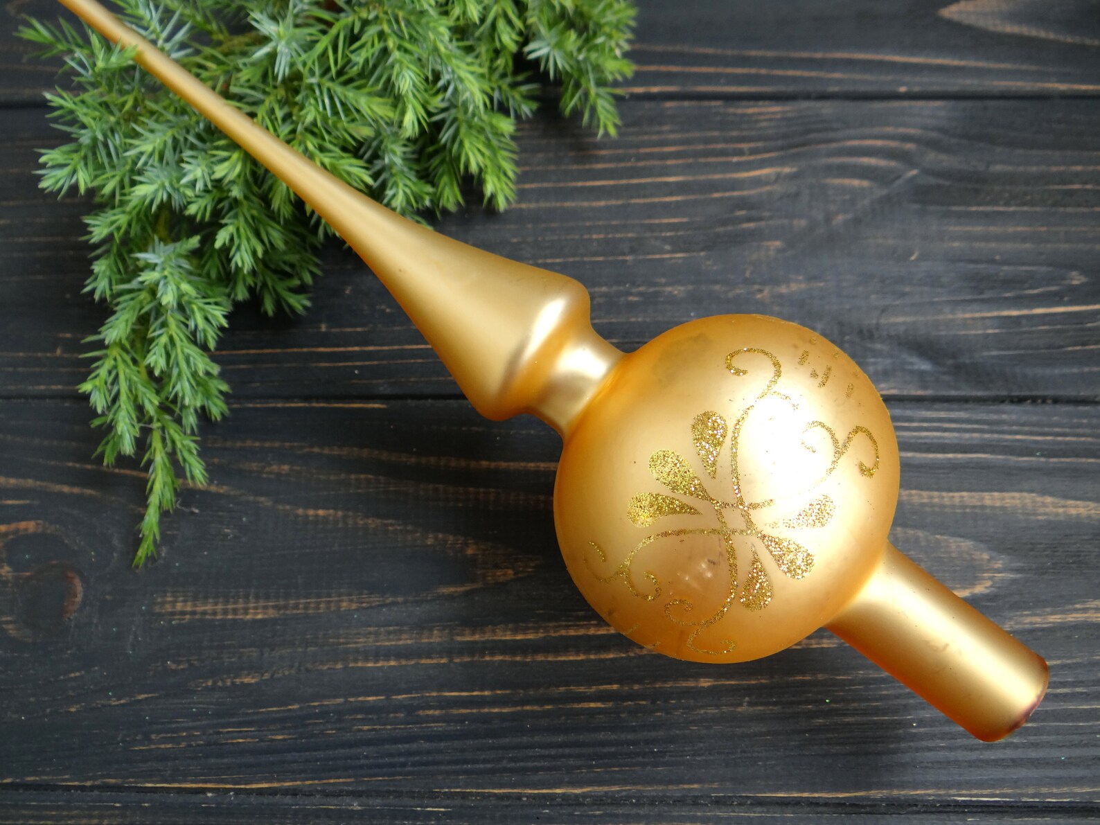 Tree Top Glass Tree Topper Tree Trim Tip on the Christmas Tree Glass ...