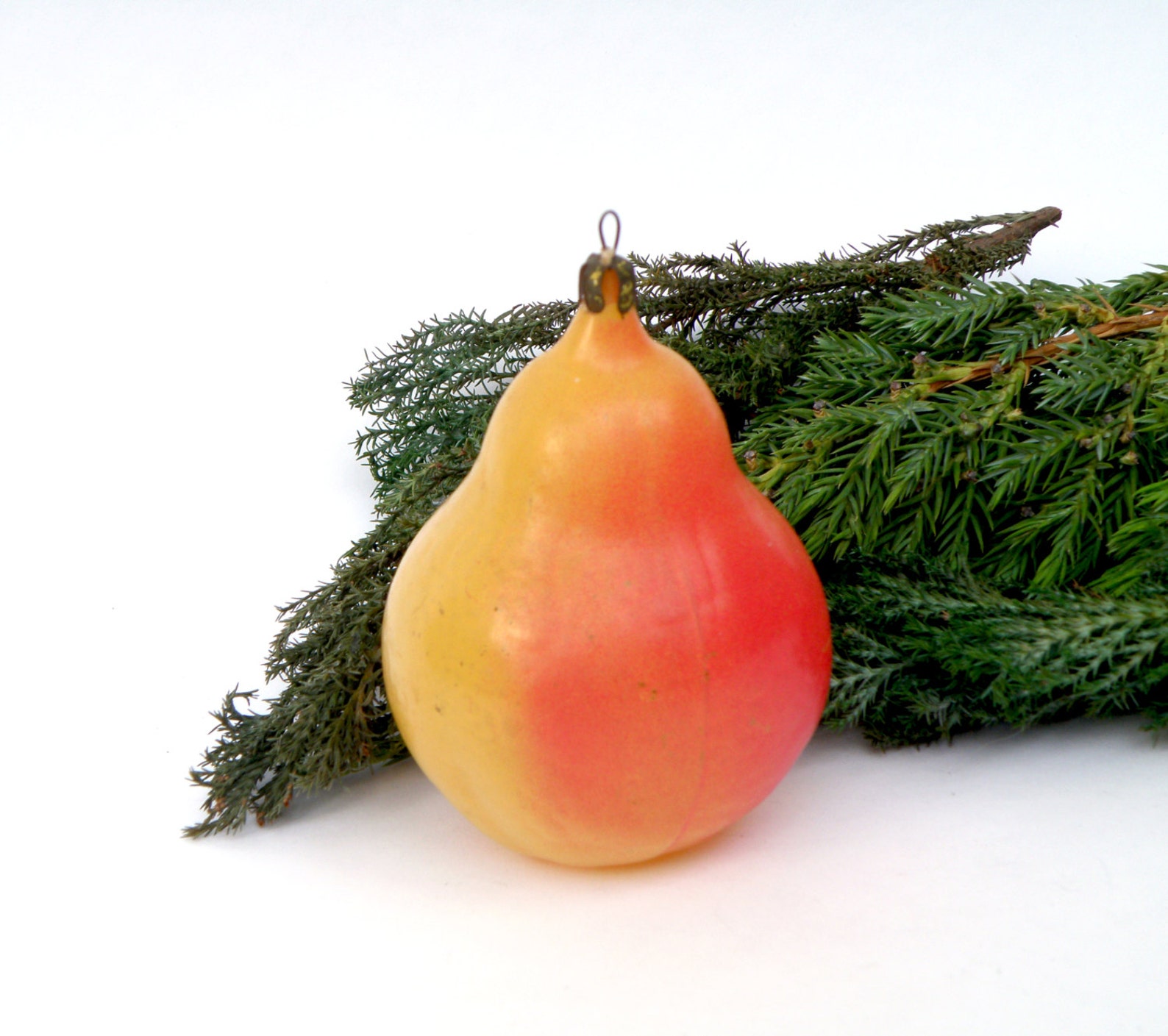 Pear Christmas Glass Ornament Fruit Christmas Tree Decoration - Etsy