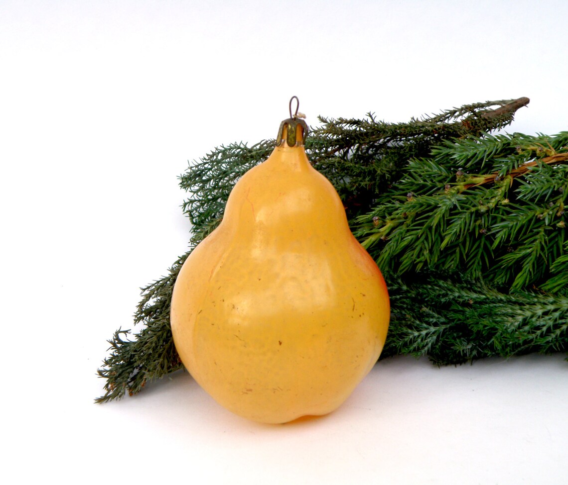 Pear Christmas Glass Ornament Fruit Christmas Tree Decoration - Etsy