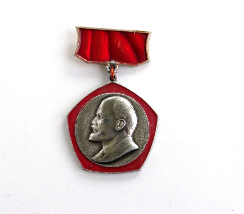 Vintage Soviet Soviet Medal Lenin Red Collectible Pin - Etsy