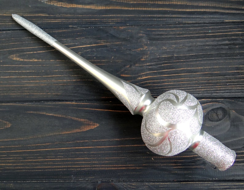 New Glitter Tree Top White Silver Tree Topper Tree Trim Tip on | Etsy