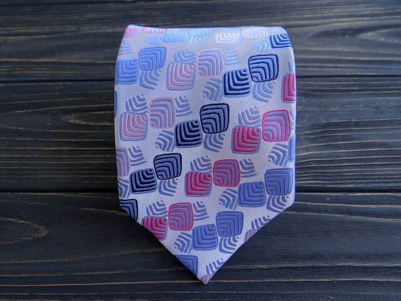 Batistini Wedding Tie Abstract Print Lilac Tie Groomsmen - Etsy