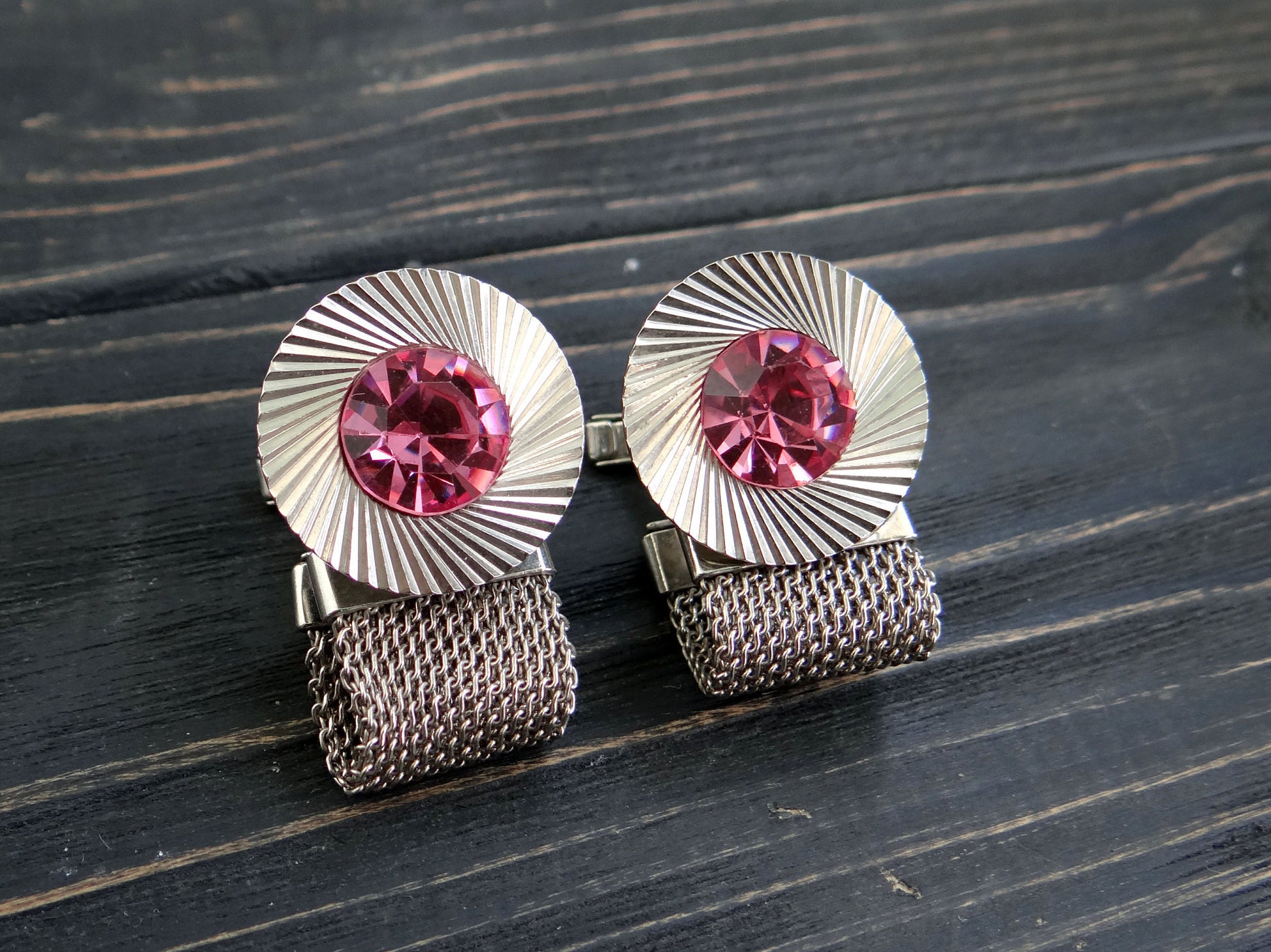 Pink cufflinks gift/for/men birthday gift/for/groom cufflinks | Etsy