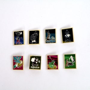 Set of 8 Vintage Pin Badges a Character of Children Fairy Tale - Etsy