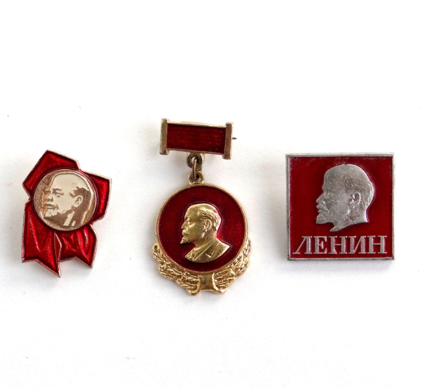 Original Soviet Metal and Enamel Pin Badge Order of Lenin Collectibles ...