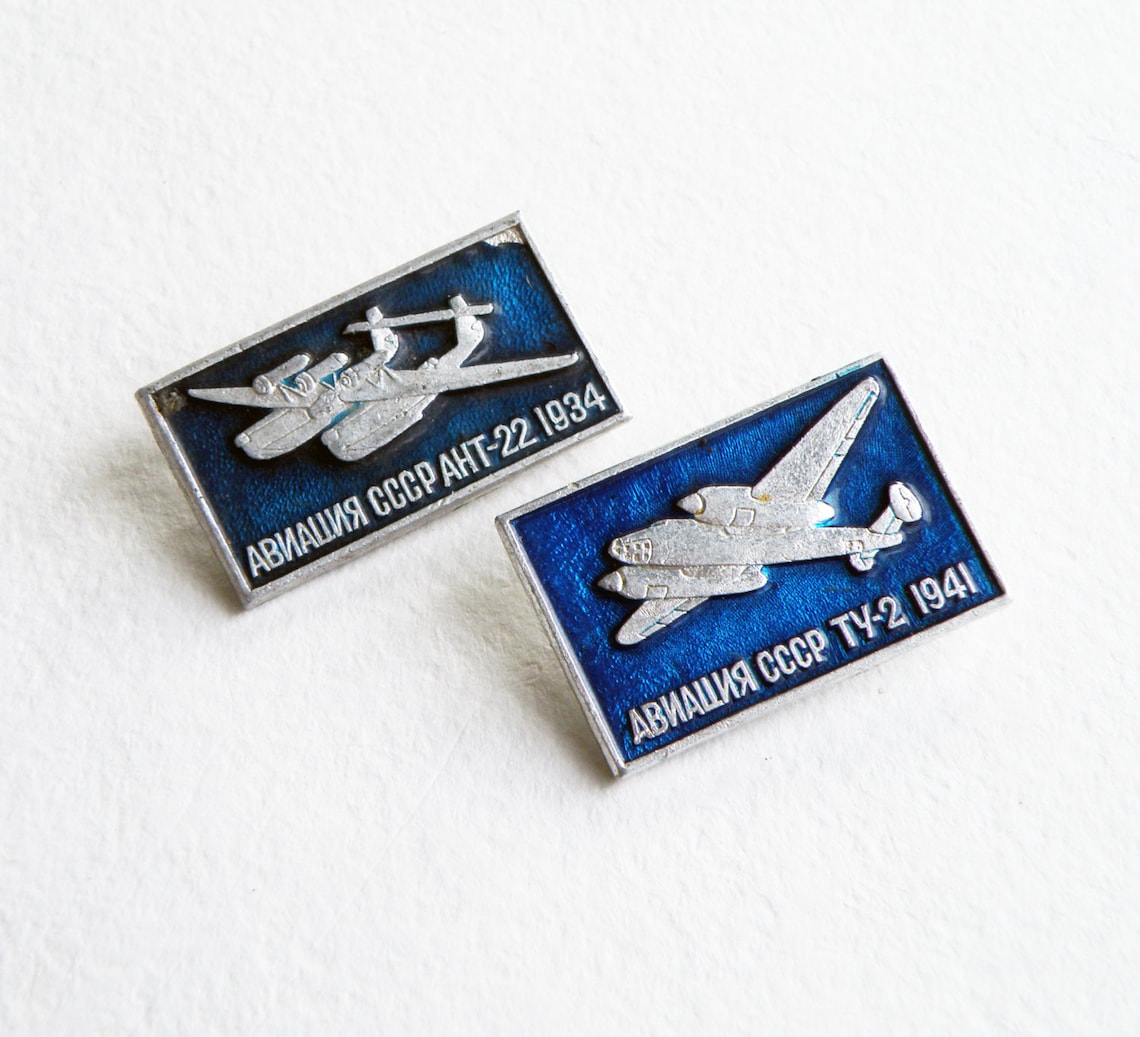 Airplane Enamel Pins Vintage Aviation of the USSR Enamel Badge - Etsy