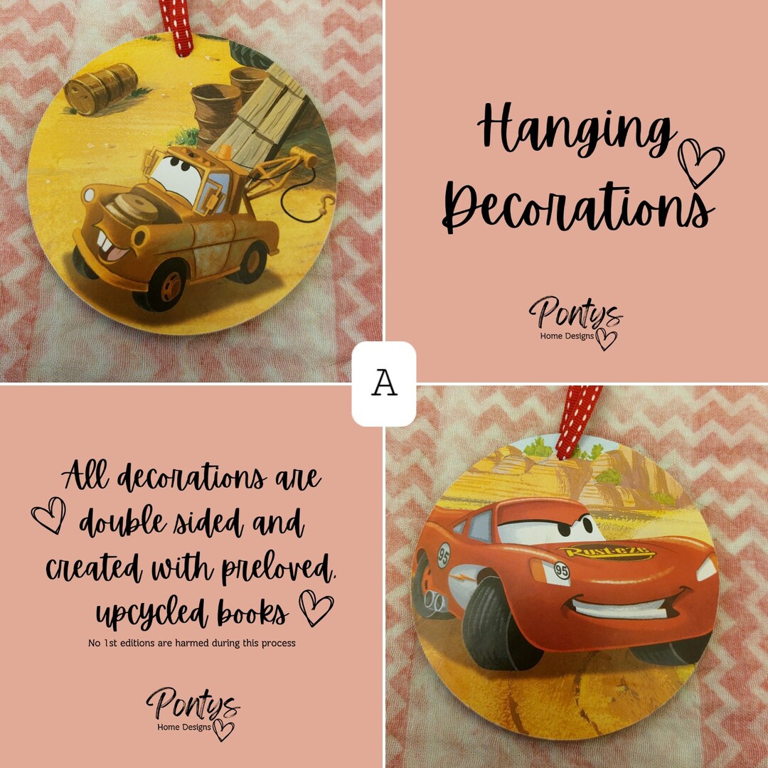 Pixar Upcycled Hanging Decorations Wave 1 - Etsy