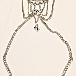 Silver Metal Arm Chains Body Jewelry Handmade Armband Armlet. Upper Arm ...