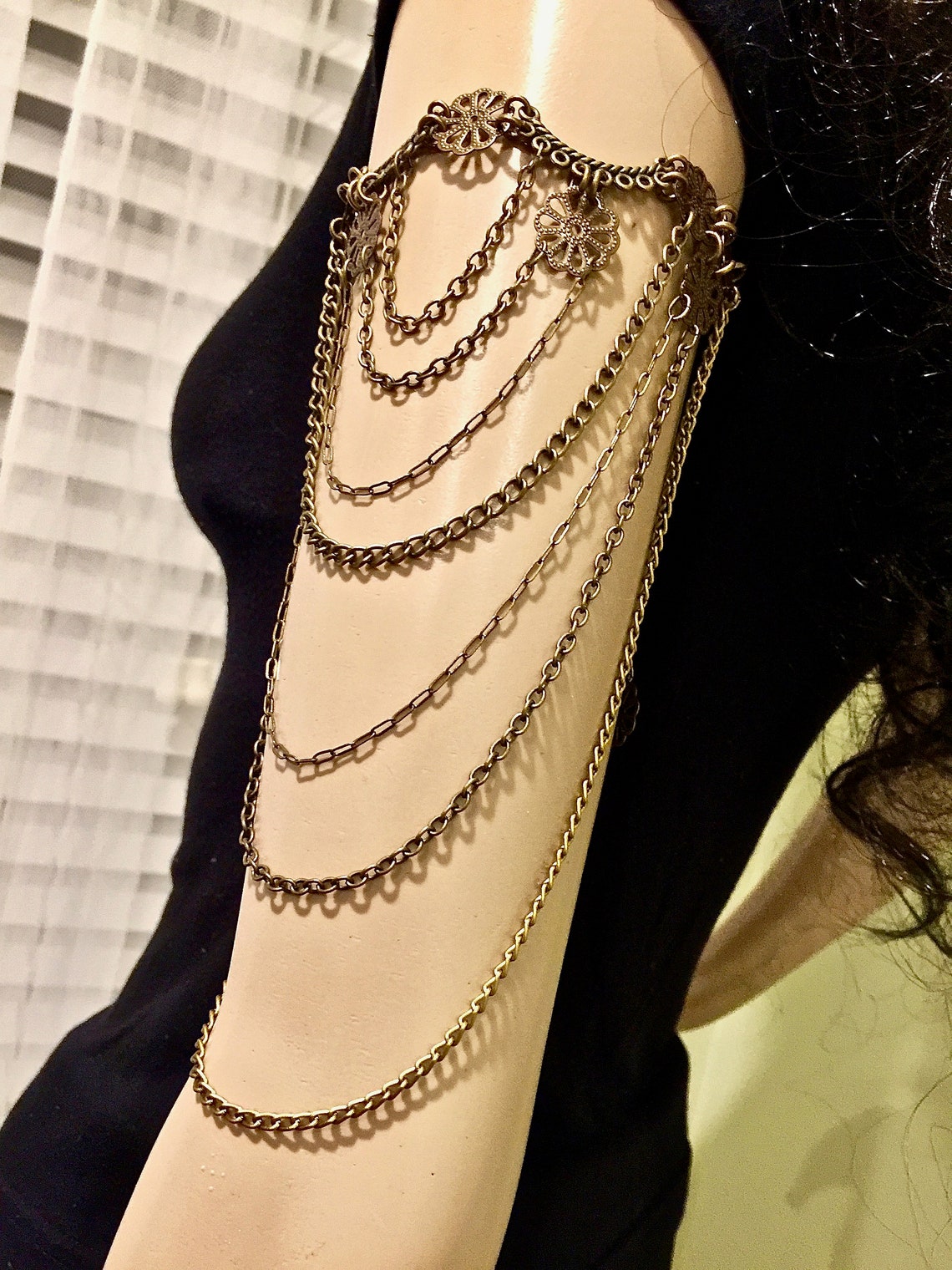 Handmade Armlet Bronze Arm Chain Upper Arm Bracelet Metal - Etsy