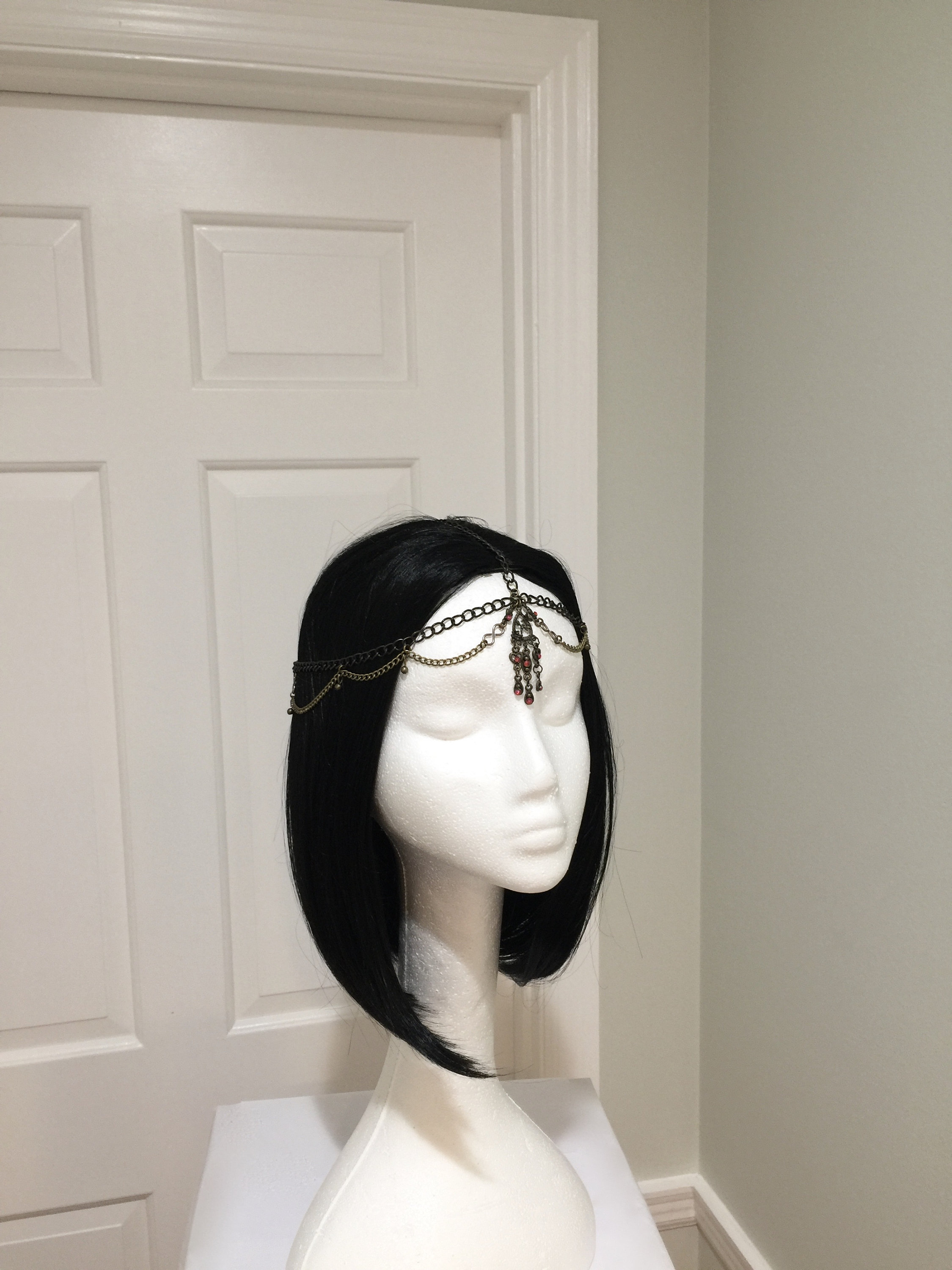 Modern Brass Bronze Headpiece, Head Jewelry, Cleopatra Metal Head Piece ...