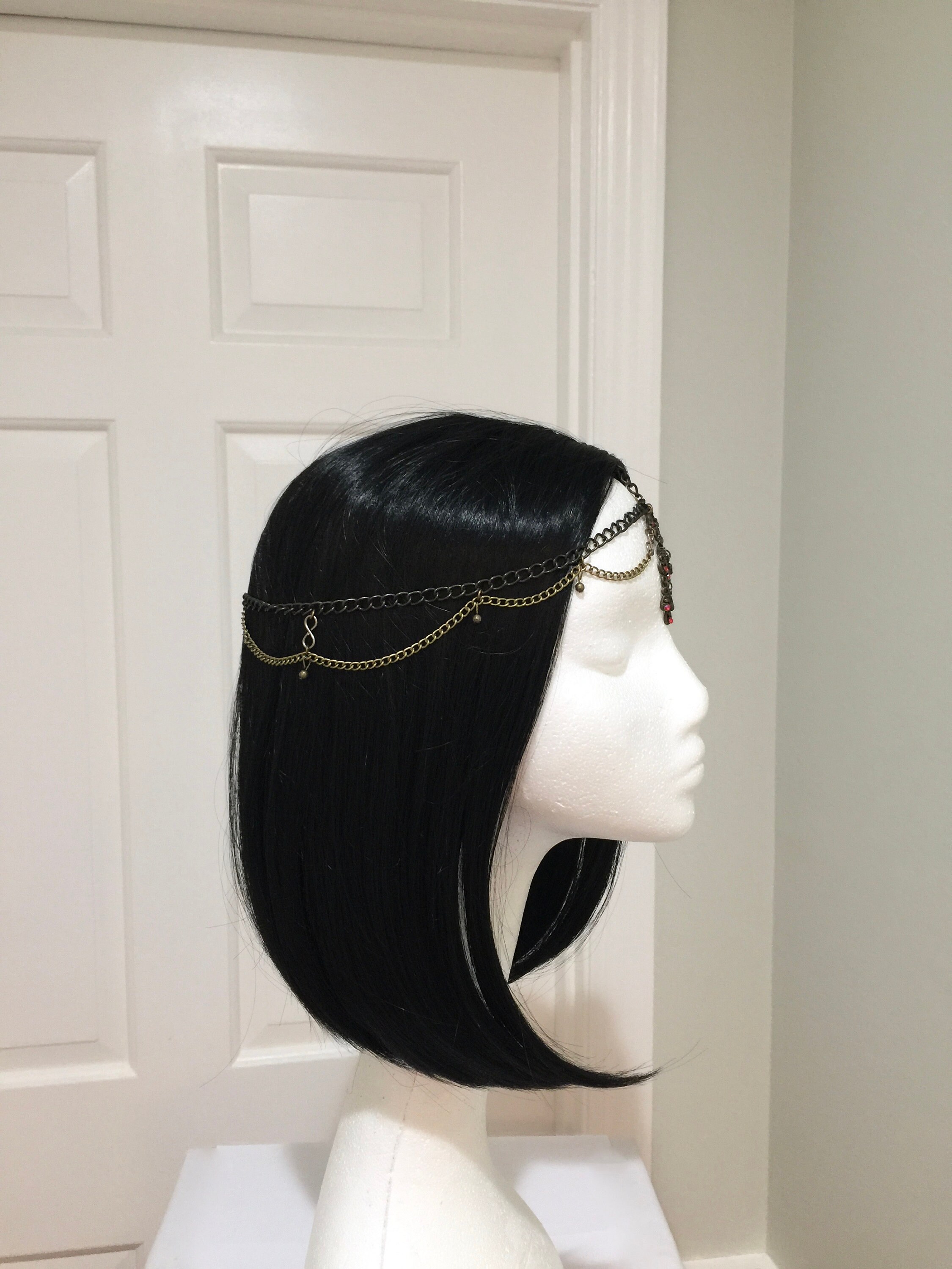 Modern Brass Bronze Headpiece, Head Jewelry, Cleopatra Metal Head Piece ...