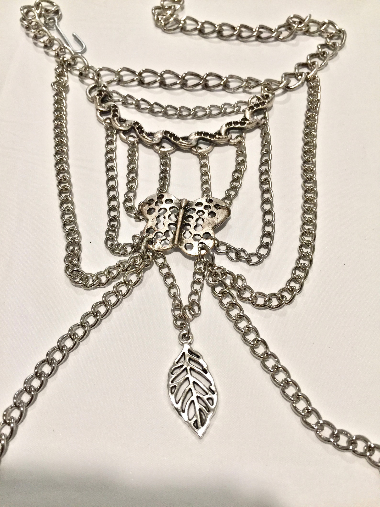 Silver Metal Arm Chains Body Jewelry Handmade Armband Armlet. | Etsy