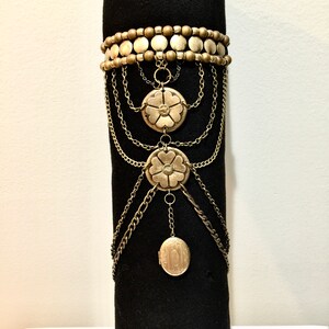 Brass Metal Medieval Arm Chains, Bohemian Upper Arm Bracelet, Unisex ...