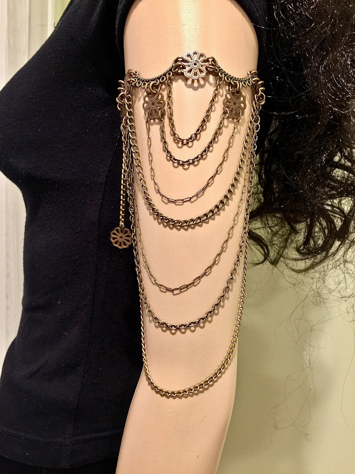 Handmade Armlet Bronze Arm Chain Upper Arm Bracelet Metal - Etsy
