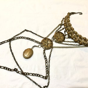 Brass Metal Medieval Arm Chains, Bohemian Upper Arm Bracelet, Unisex ...