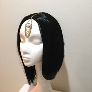Forehead Jewelry, Modern Boho Gold Metal Tikka, Unisex Tribal Head ...