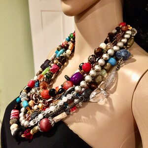 Handmade Bohimian Gipsy Hippie Necklace Multi Layers Messy - Etsy